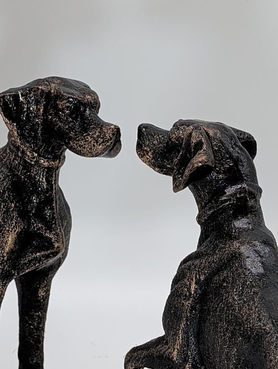 GROSSE HUNDE GUSSEISEN TOP FIGUR DRINNEN ODER DRAUSSEN (Gebraucht) in ...