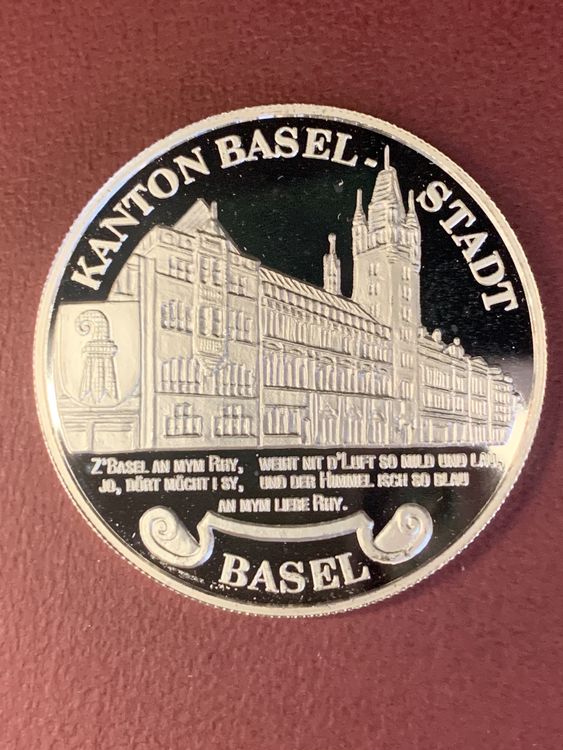 BASEL-STADT - Silber 999 - 1 UNZE - Polierte Platte | Kaufen auf Ricardo