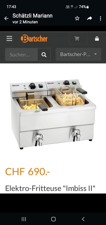Doppel Fritteuse Bartscher | Kaufen auf Ricardo