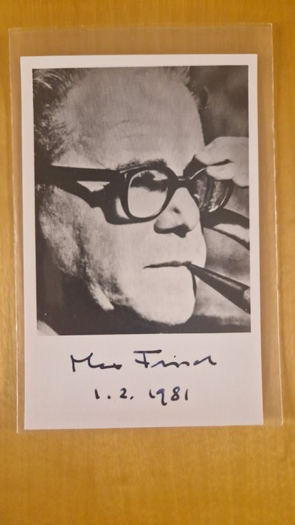 Max Frisch, Original Autogramm auf Foto in s/w (Gebraucht) in Salmsach ...