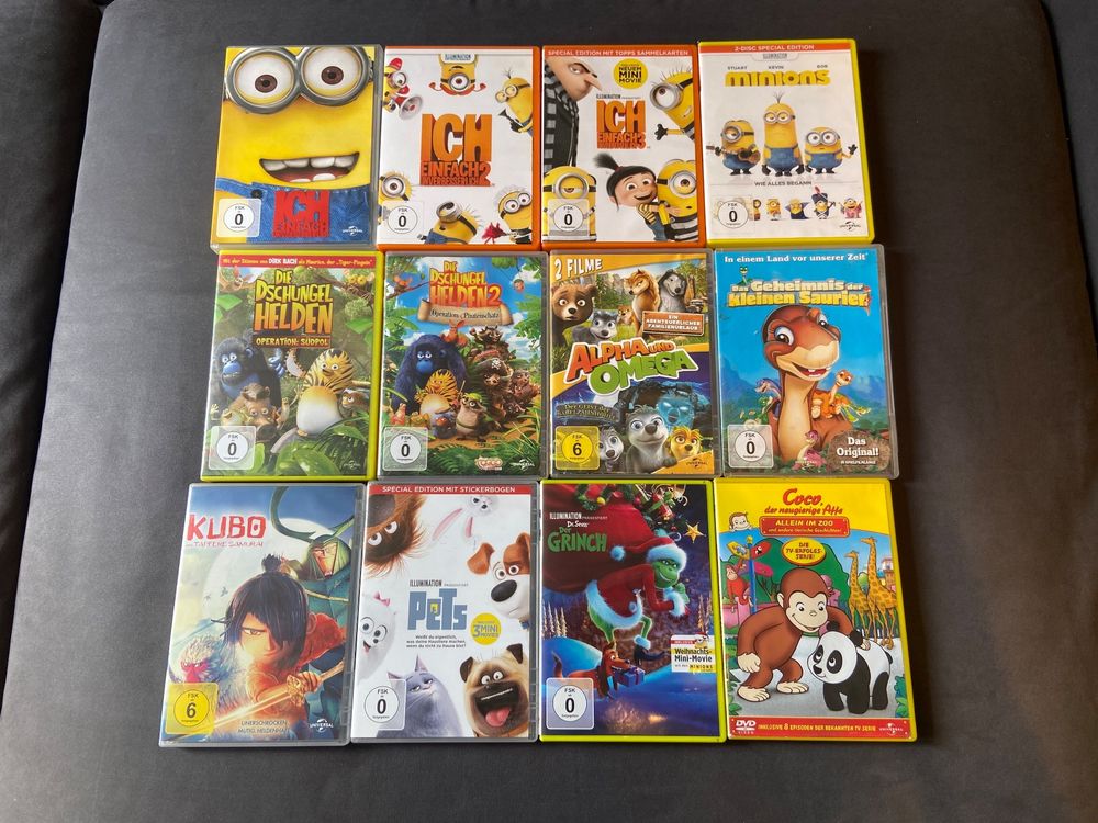 Kinderfilme / Animationsfilme / Cartoons Minions etc. (Gebraucht) in Köniz für CHF 1 – mit ...