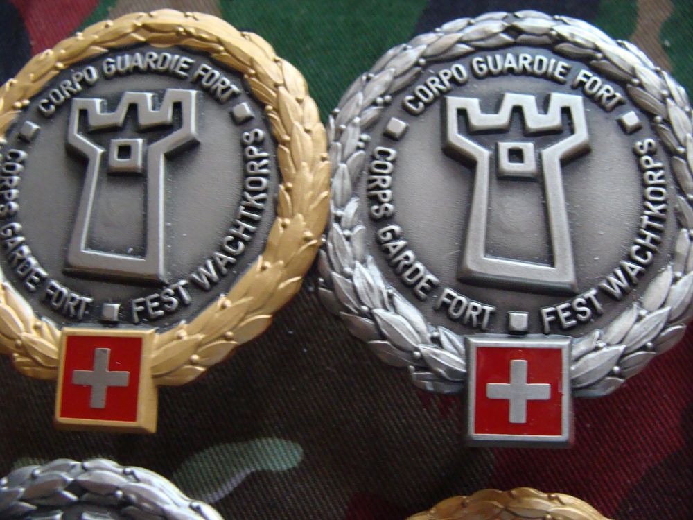2 insignes de béret (corp des gardes fortifications) (D'occasion) à ...