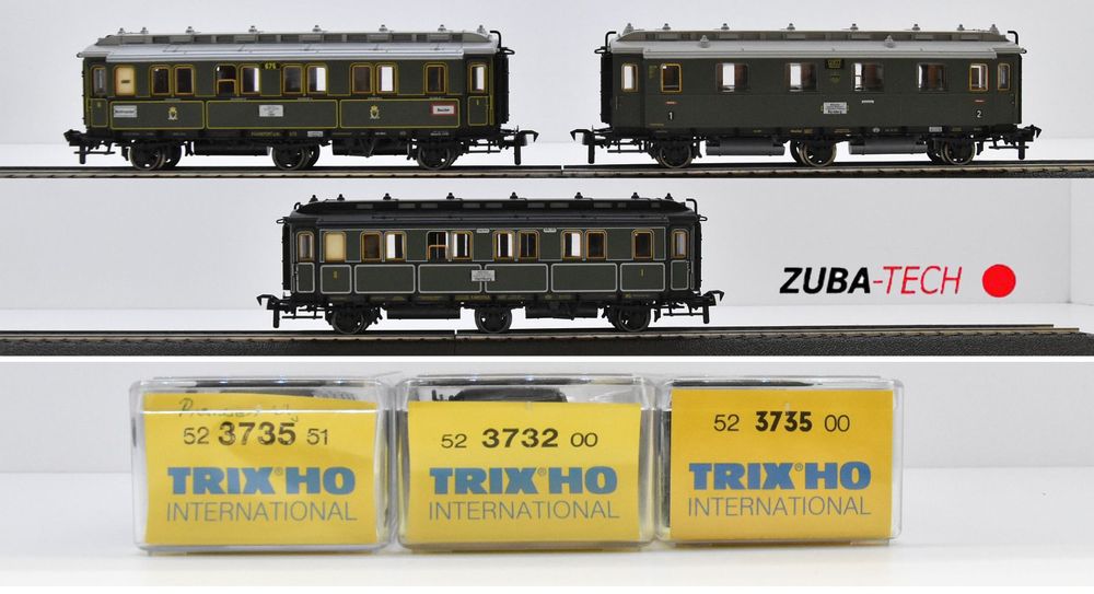 Trix 3x Personenwagen K.Bay.Sts.B./K.P.E.V./DR H0 GS mit OVP (Neu ...