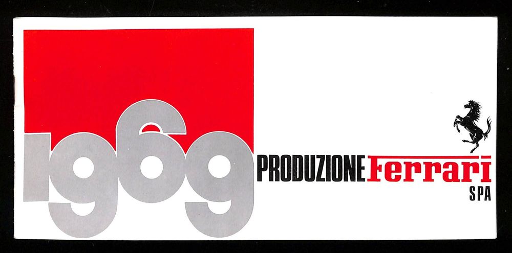 Prospekt 1969 PRODUZIONE FERRARI SPA (N27/1968) WIE NEU (Neu (gemäss ...