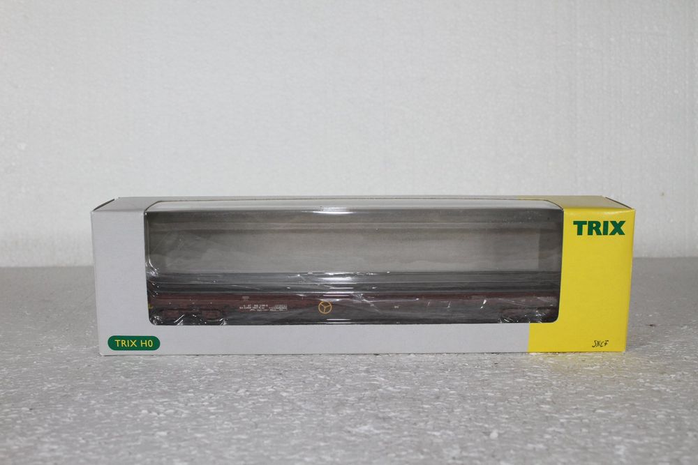Trix 24348 SNCF Flachwagen mit Rungen mit AC Achsen | Acheter sur Ricardo