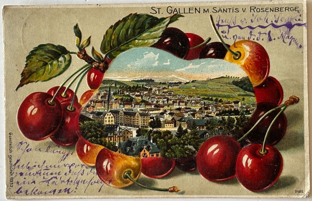 Gruss aus St. Gallen, Säntis, Rosenberg, Litho | Kaufen auf Ricardo