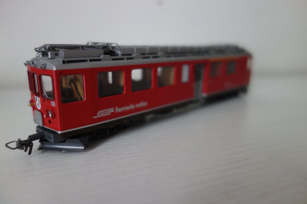 H0m Bemo RhB ABe 4/4 Nr. 48, OVP, DC, analog (Gebraucht) in Schachen b ...