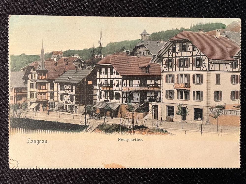 Alte Postkarte Langnau Feld Post. (Gebraucht) in Erlenbach im Simmental ...