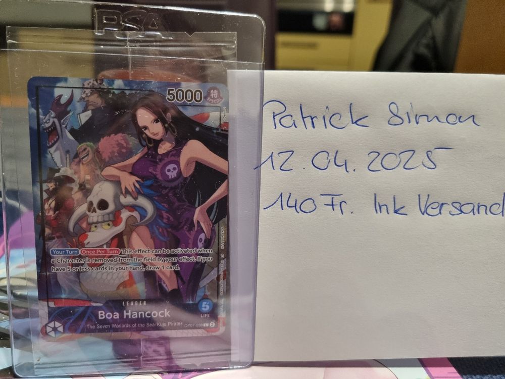 One Piece Boa Hancock OP07-038 PSA Promokarte (Neu und originalverpackt ...