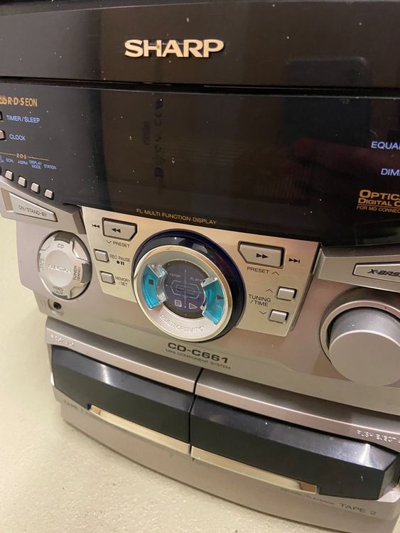 Sharp Stereoanlage Mini mit Kassettendeck & 3fach CD-Player | Kaufen ...