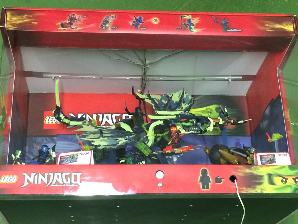 LEGO NINJAGO 70736 70733 LARGE PROMO SHOP DISPLAY - SHOWCASE (Defekt ...