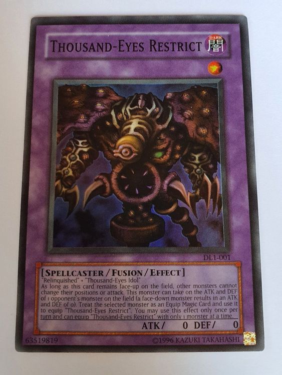 🔥 Yugioh: Thousand-Eyes Restrict DL1-001 🔥 (Gebraucht) in Arbon für CHF ...