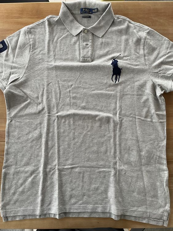 Ralph Lauren Polo Shirt, Grey, XXL, Number 3 Sleeve Detai (Neu (gemäss ...