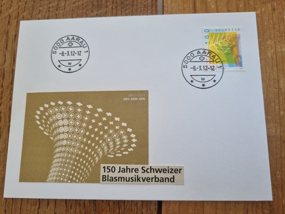 2012 FDC Karte 150 Jahre Blasmusikverband (Gebraucht) in Arni AG für CHF 3 – mit Lieferung auf ...