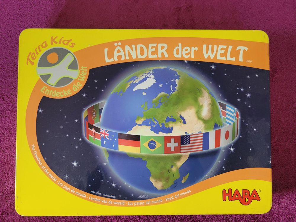 HABA -Terra Kids- Spiel - Länder der Welt - in der Blechdose (Gebraucht ...