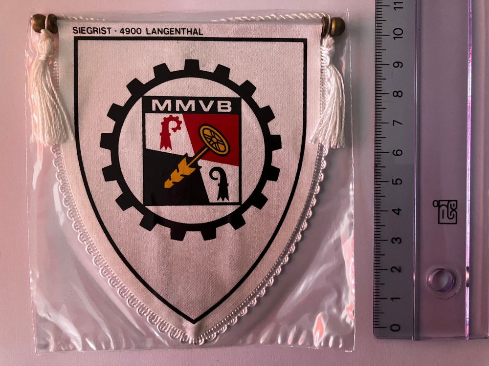 Vintage Fanion/Wimpel MMVB / MILITÄR-MOTORFAHRER BASEL & ... (Neu und ...