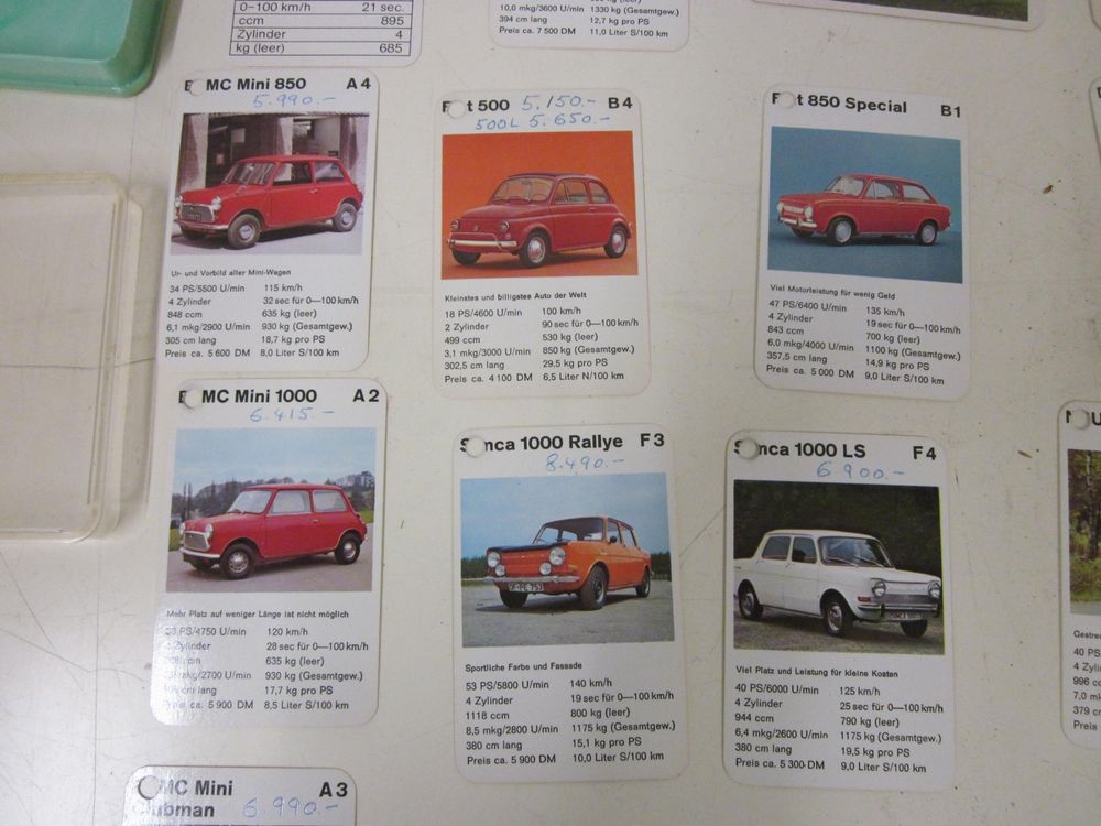 QUARTETT Auto Cartes Divers 70 Antik Auto Oldtimer VW Käfer (Gebraucht ...