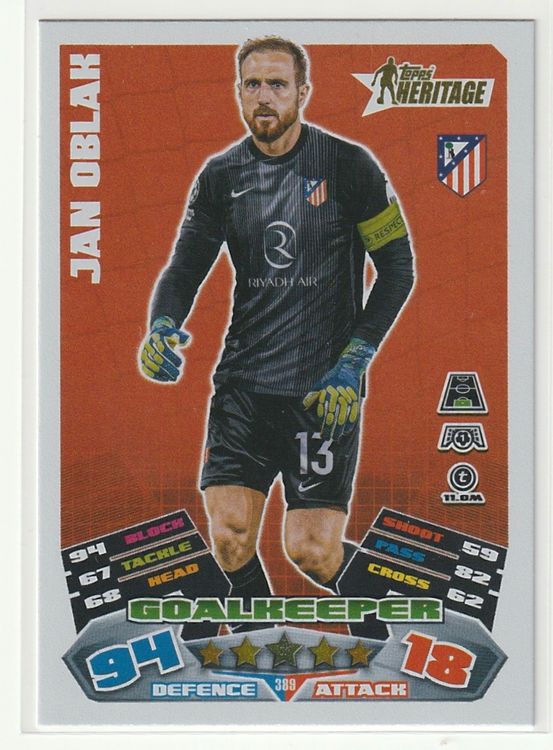 Topps Match Attax CL Extra 25/26 Jan Oblak Heritage (Neu (gemäss ...