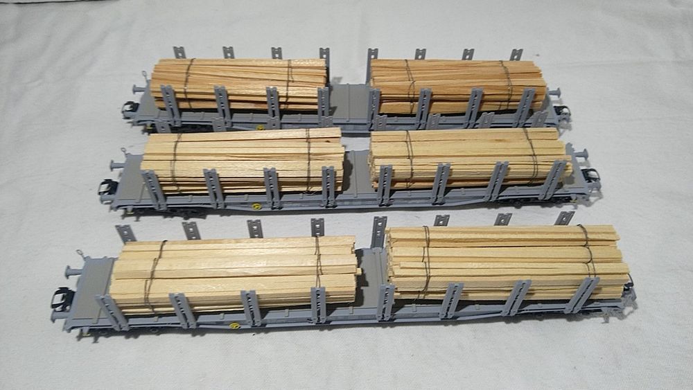 H0 - Art.Nr. 47148-01-02-03 Set mit 3 Rungenwagen SBB | Kaufen auf Ricardo