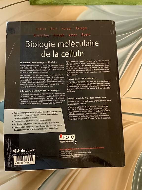 Biologie moléculaire de la cellule - Lodish et al. (4e édit) (D ...