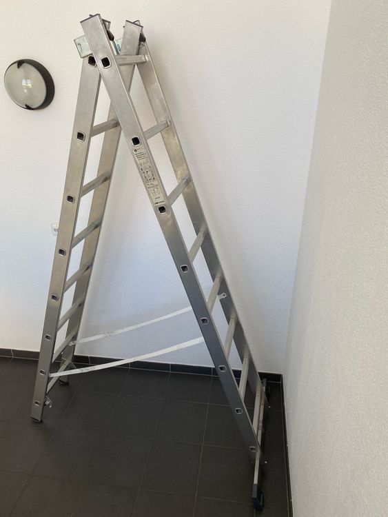 Leiter 2 - 3.58 Meter (Sprossen-Gelenk-Doppelleiter) in Alu | Kaufen ...