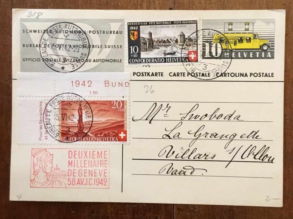 Pro Patria 1942 FDC (Gebraucht) in Echichens für CHF 20 – mit Lieferung auf Ricardo kaufen