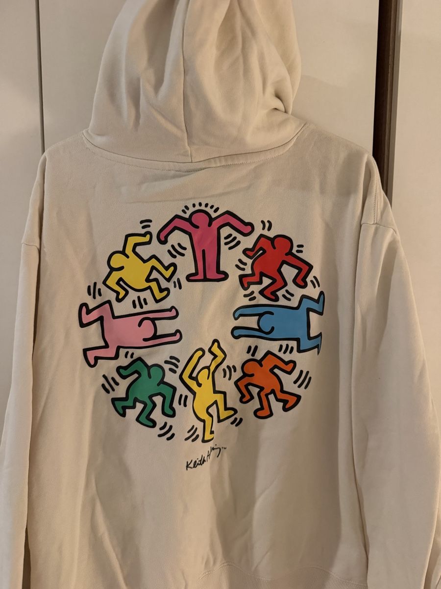 Keith Haring Hoodie M Beige Relaxed Fit Art Print 🎨 (Gebraucht) in ...