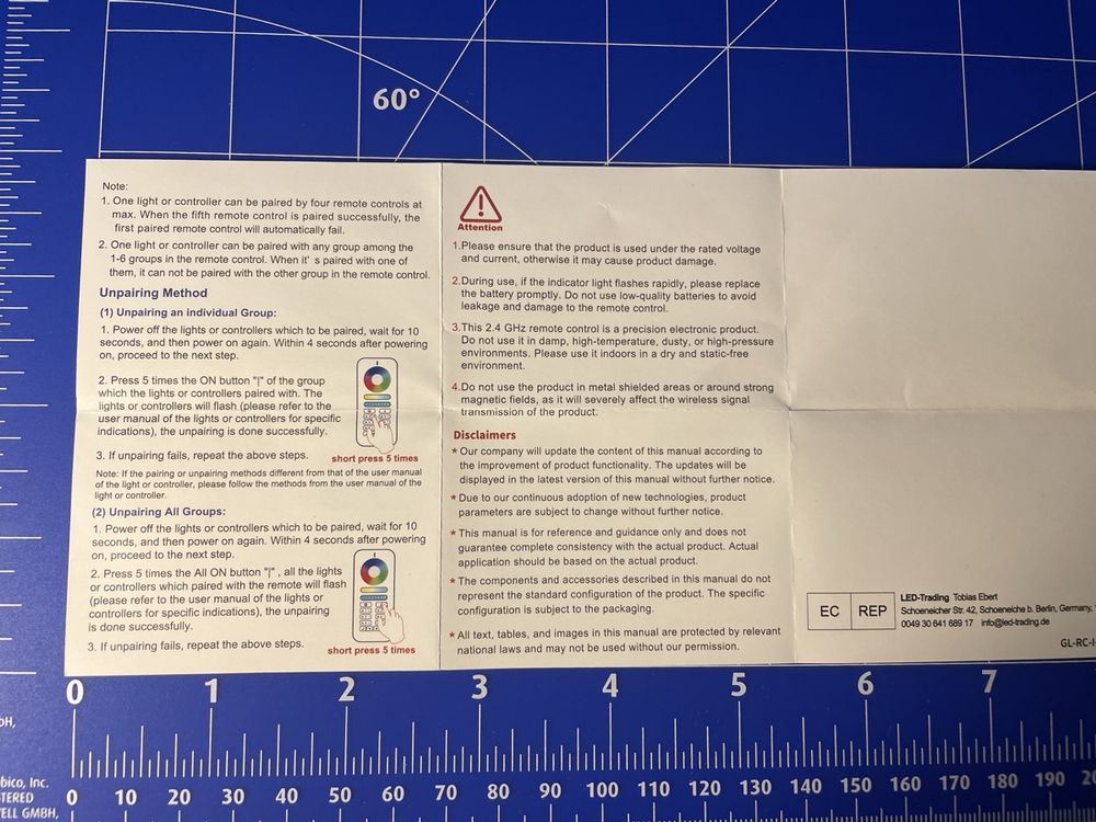 GLEDOPTO RGB+CCT Remote Control GL-RC-006Z -NEW in box! (Neu (gemäss ...