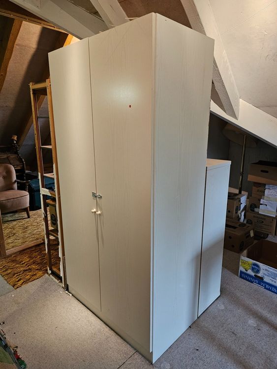 Kleiderschrank Schrank #2 101x197cm weiss laminiert Schloss | Kaufen ...