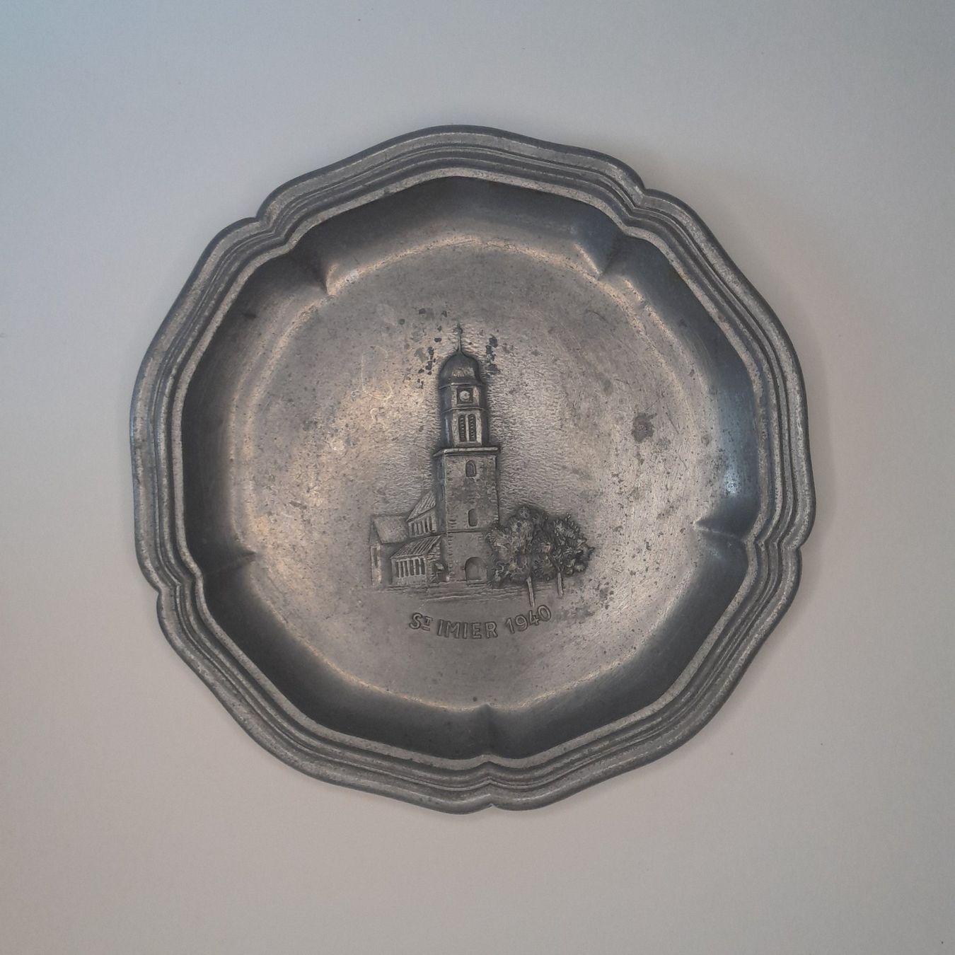 Zinnteller Schweiz St. Imier 1940 – antik, Pewter, Wandtelle (Gebraucht ...