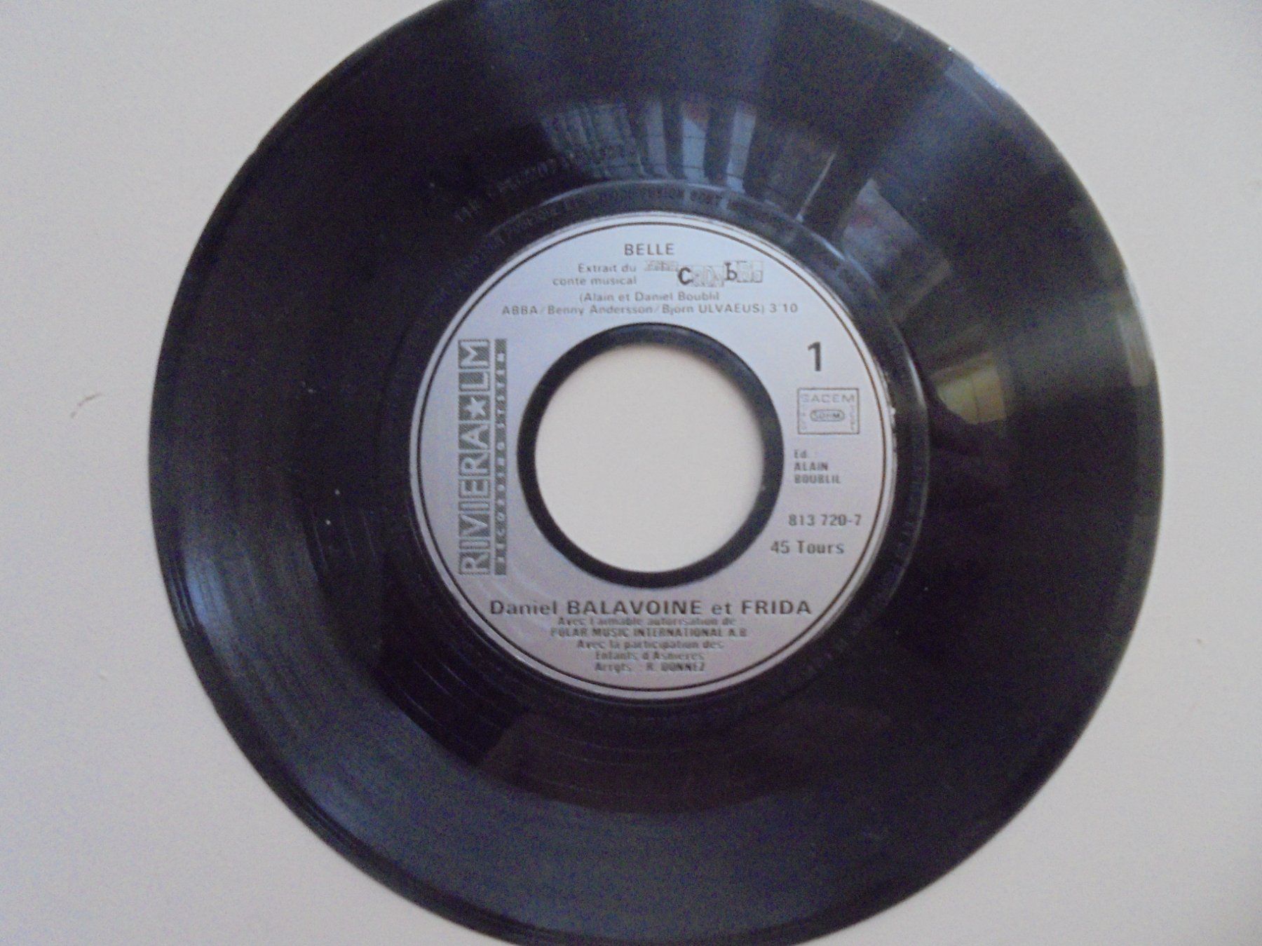 Daniel Balavoine + Frida ( de ABBA ) " Belle " France 1983 (D'occasion ...