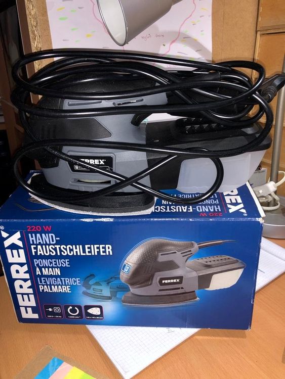 Hand-Faustschleifer FERREX inkl. Schleifpapier (Neu (gemäss ...