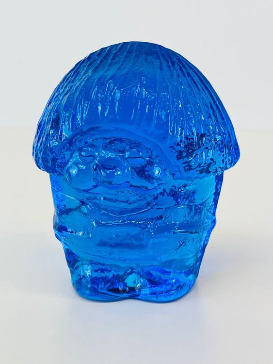 Vintage-Glasskulptur Troll aus blauem Glas von PUKEBERG (Gebraucht) in ...