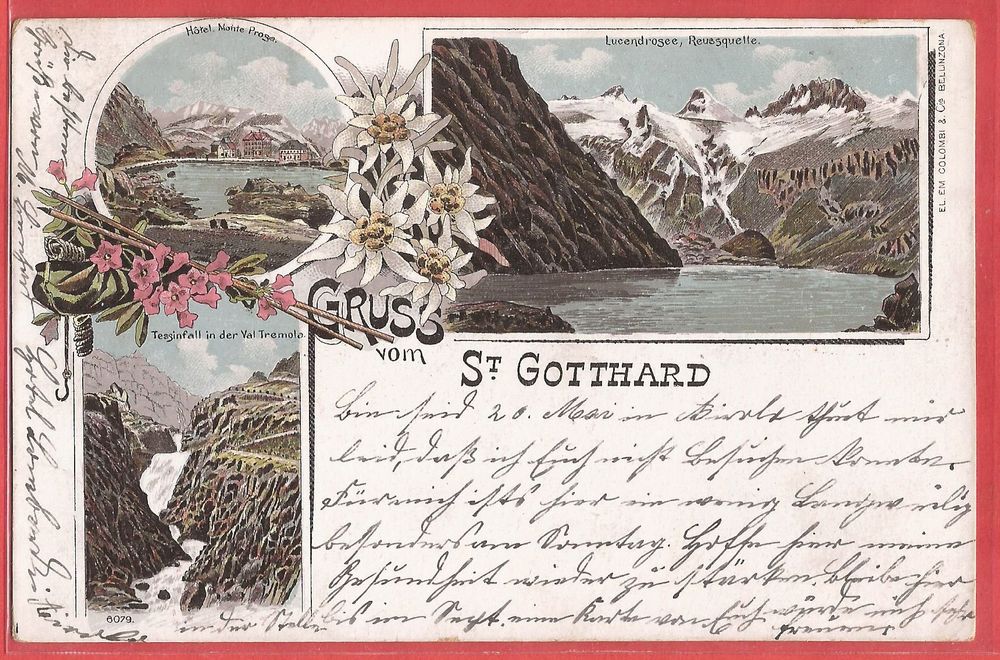 St. Gotthard - Litho 1901 (Gebraucht) in Fislisbach für CHF 7 – mit ...
