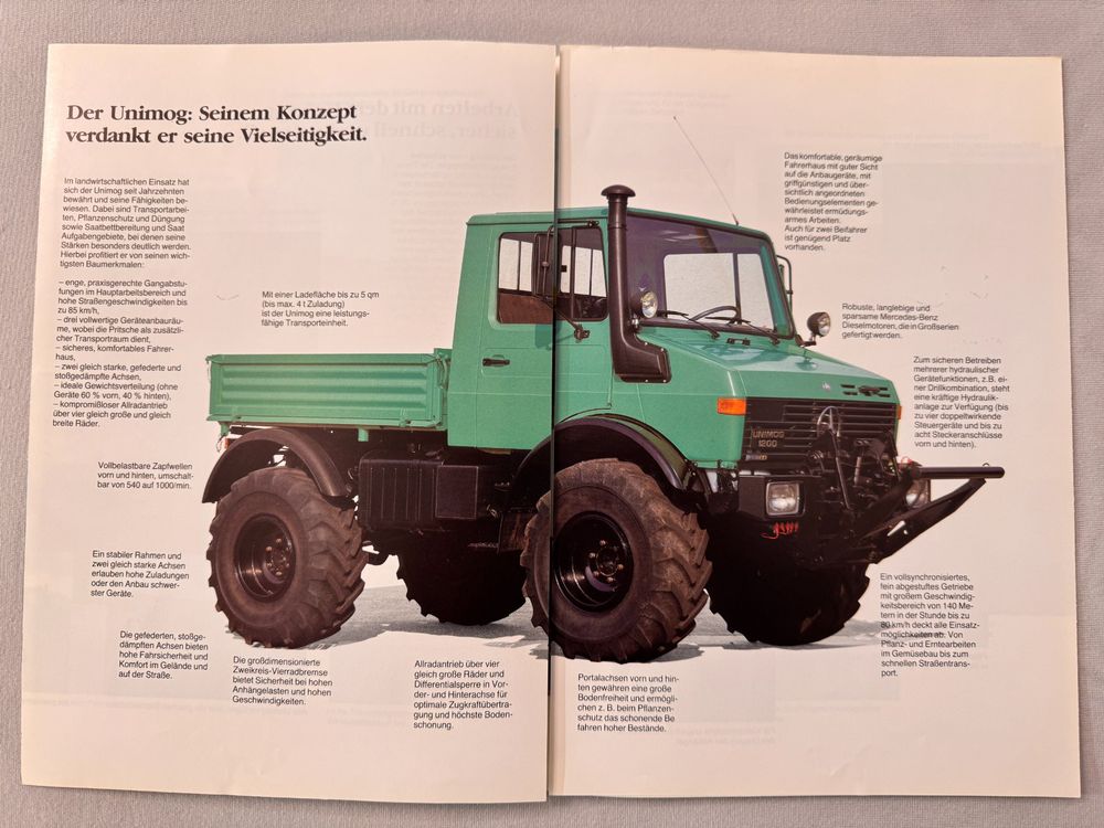 Mercedes-Benz Unimog Prospekt 1988 - Rarität Top Zustand !! (Gebraucht ...