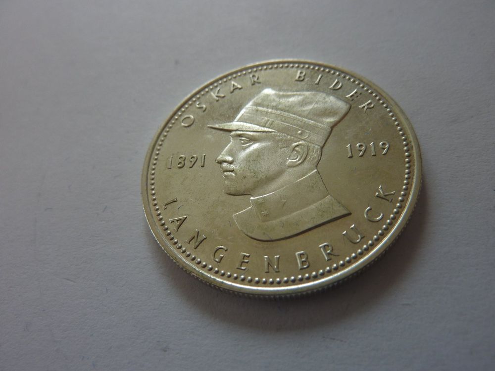 Silbermedaille : 50. Todestag Oskar Bider 1969, stempelglanz | Kaufen ...