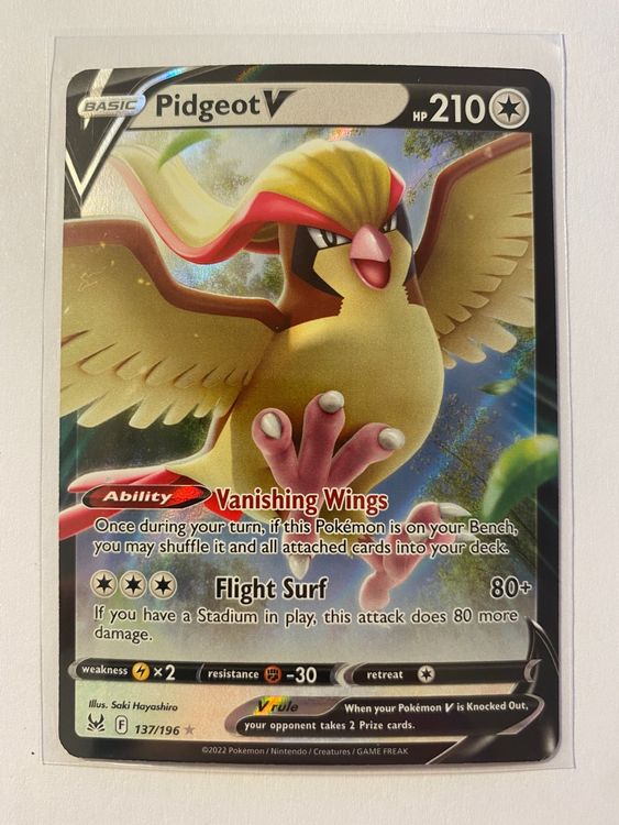 Pokemon Pidgeot V 137/196 Lost Origin EN (Neu (gemäss Beschreibung)) in ...