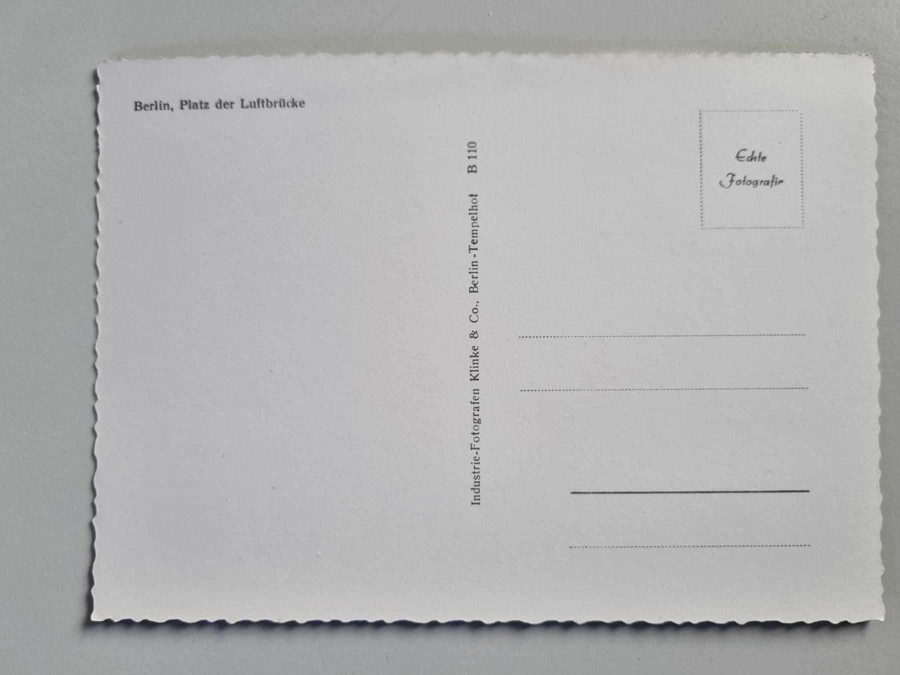 Carte Postale de collection, vintage Berlin Luftbrücke, 1960 (D ...