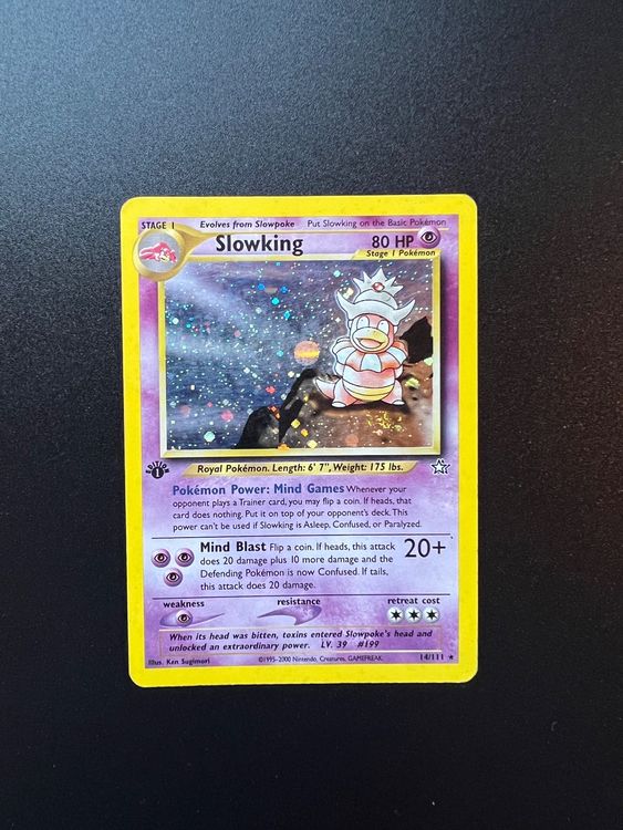 1x POKEMON SLOWKING HOLO 1ST EDITION NEO GENESIS CARD ENG (Gebraucht ...