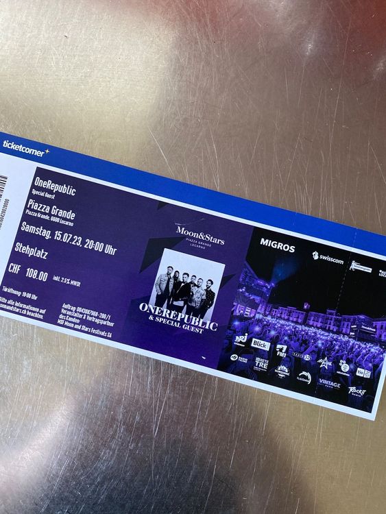 OneRepublic Ticket (Moon&Stars) | Kaufen auf Ricardo