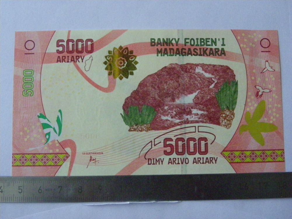 Madagaskar 5000 Ariary Banknote, Top Zustand, Bankfrisch (Neu (gemäss ...
