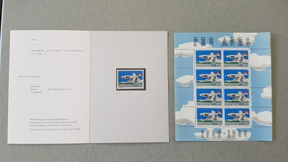 Pro Aero 1 Bogen mit 1 Sammelkarte PTT postfrisch | Kaufen auf Ricardo