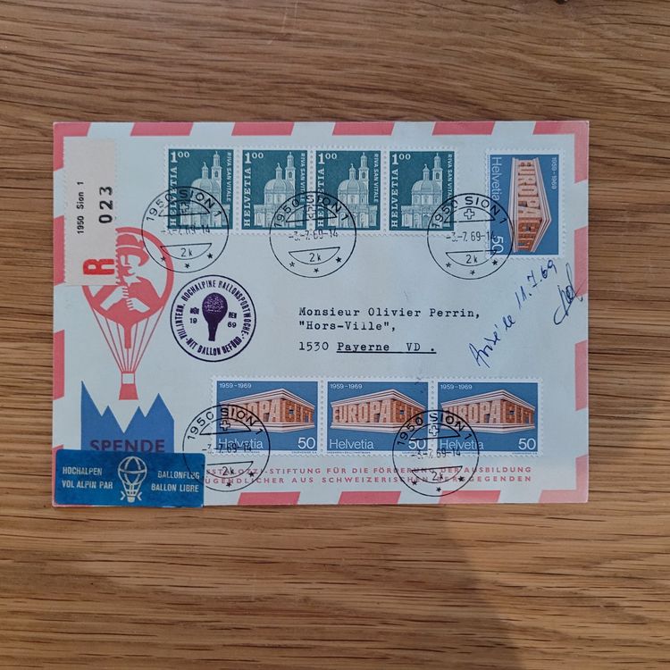 Ballon Flug Sion 1969 Payerne VD Mürren | Kaufen auf Ricardo