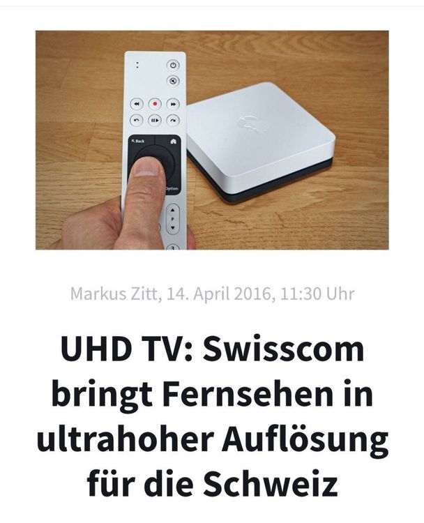 Swisscom TV UHD Box | Kaufen auf Ricardo