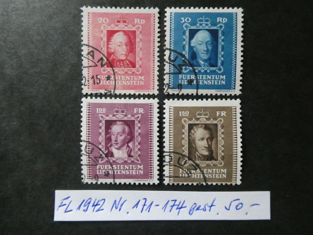 FL 1942 Nr. 171-174 gestempelt (Gebraucht) in Lausen für CHF 8 – mit Lieferung auf Ricardo kaufen