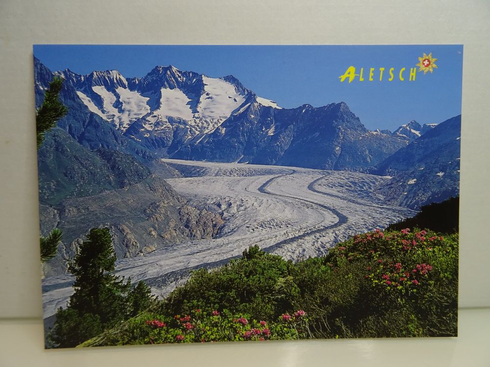 Aletschgletscher Postkarte UNESCO Welterbe Schweiz 🇨🇭🏔️📸 (Neuf (Voir ...