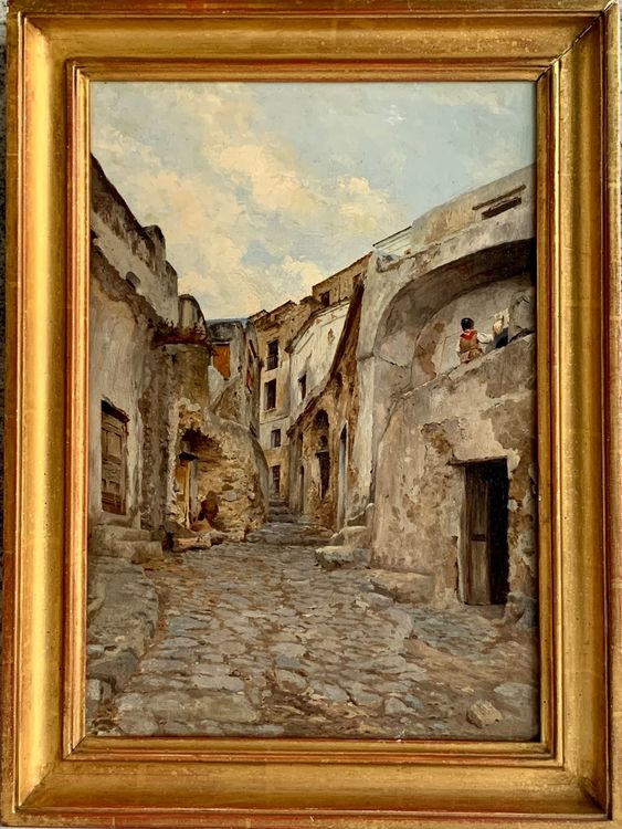 Antikes Gemälde Strassenszene mit schönem Ansicht (Gebraucht) in Root für CHF 300 – mit ...