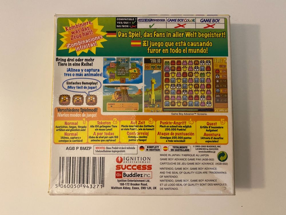 Zooo - Action Puzzle Game - GBA - OVP | Kaufen auf Ricardo
