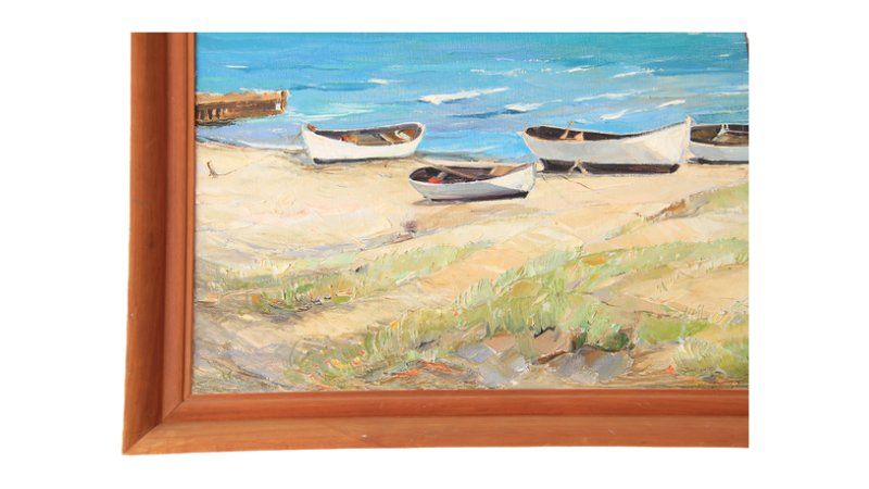 Ölgemälde "An der dänischen Küste" Georges Alfons Troxler | Kaufen auf Ricardo