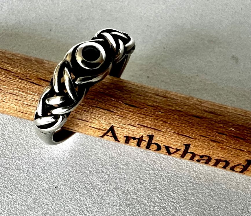 TRIBAL ART SILBER RING 925+ DIV. MPzen mit KLEINEM ONYX | Kaufen auf ...